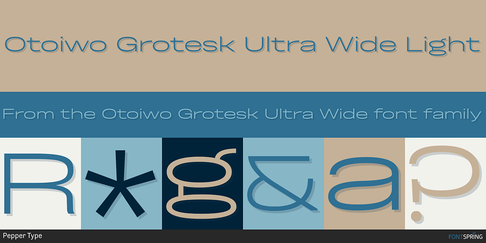 Otoiwo Grotesk Ultra Wide Light Font