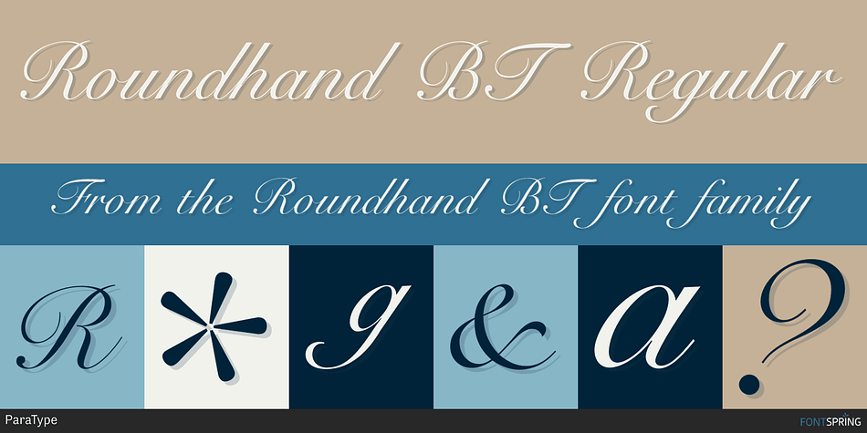 Roundhand BT Font