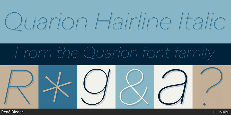 Quarion Hairline Italic Font