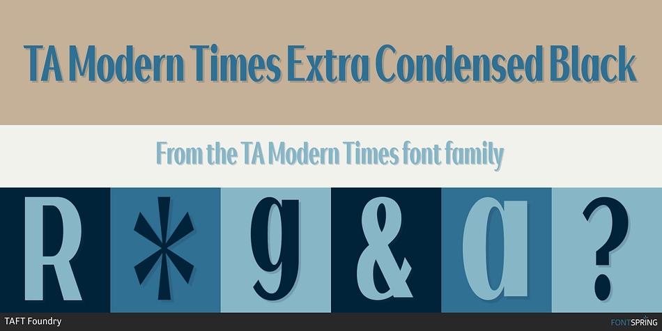 TA Modern Times Extra Condensed Black Font
