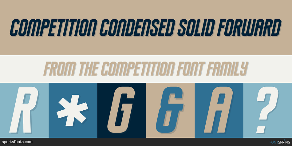 Competition Condensed Solid Forward Font