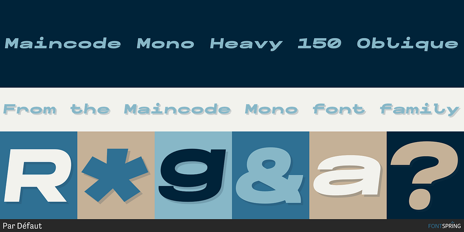 Maincode Mono Heavy 150 Oblique Font