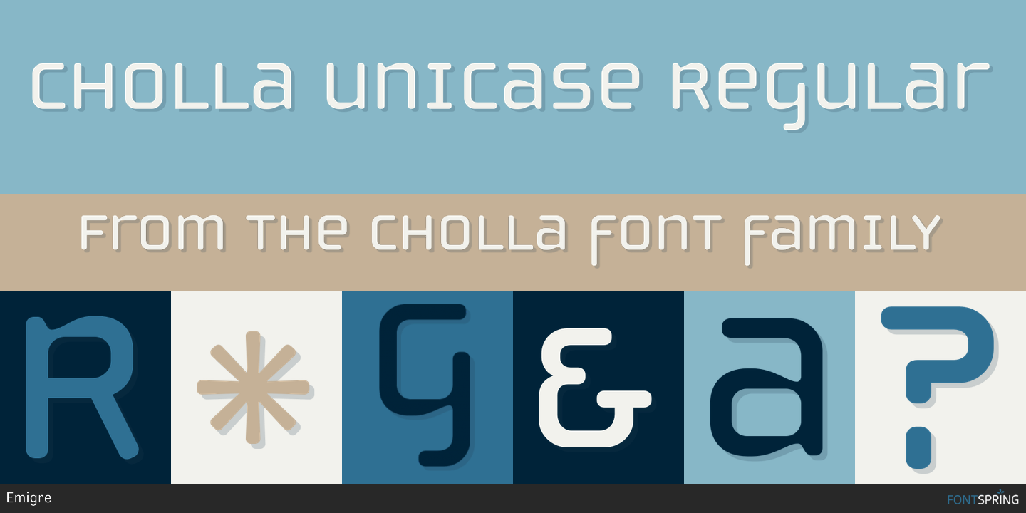 Cholla Unicase/Wide Font
