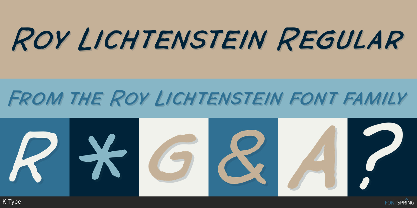 Fonts similar to Roy Lichtenstein