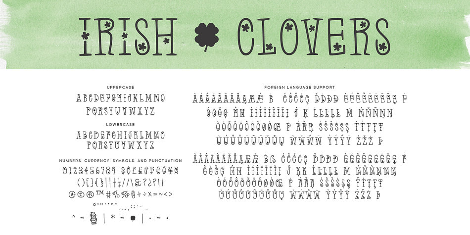 Irish Clovers Font
