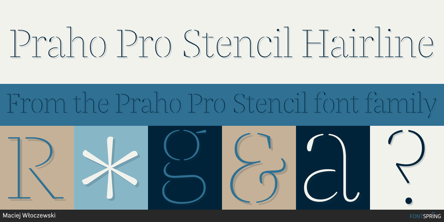 Fonts similar to Praho Pro Stencil