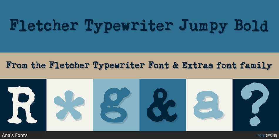 Fletcher Typewriter Jumpy Bold Font
