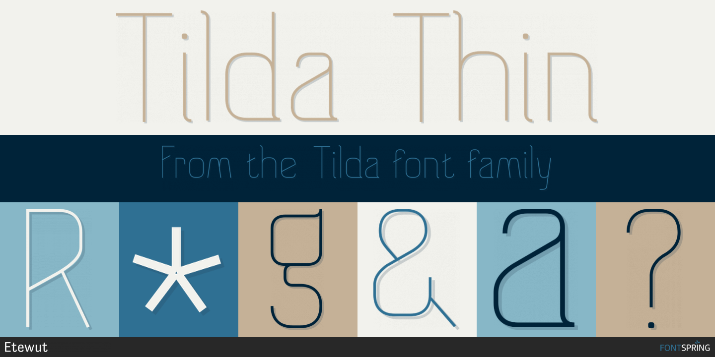 Fonts similar to Tilda