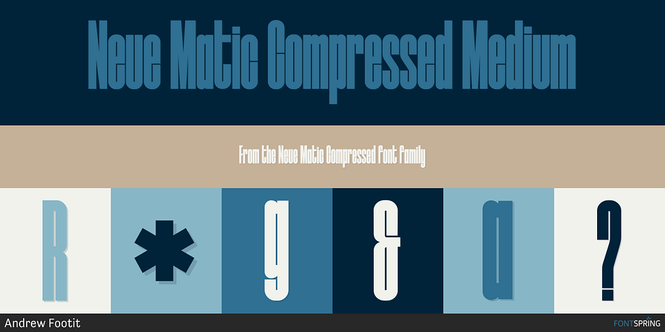 Neue Matic Compressed Medium Font