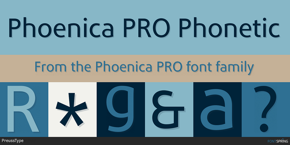 Phoenica PRO Phonetic Font