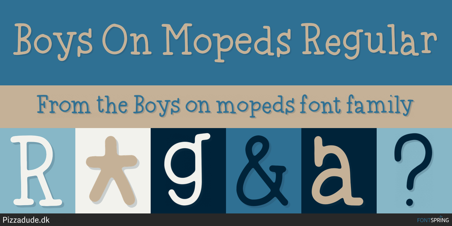 Fonts similar to Boys on mopeds