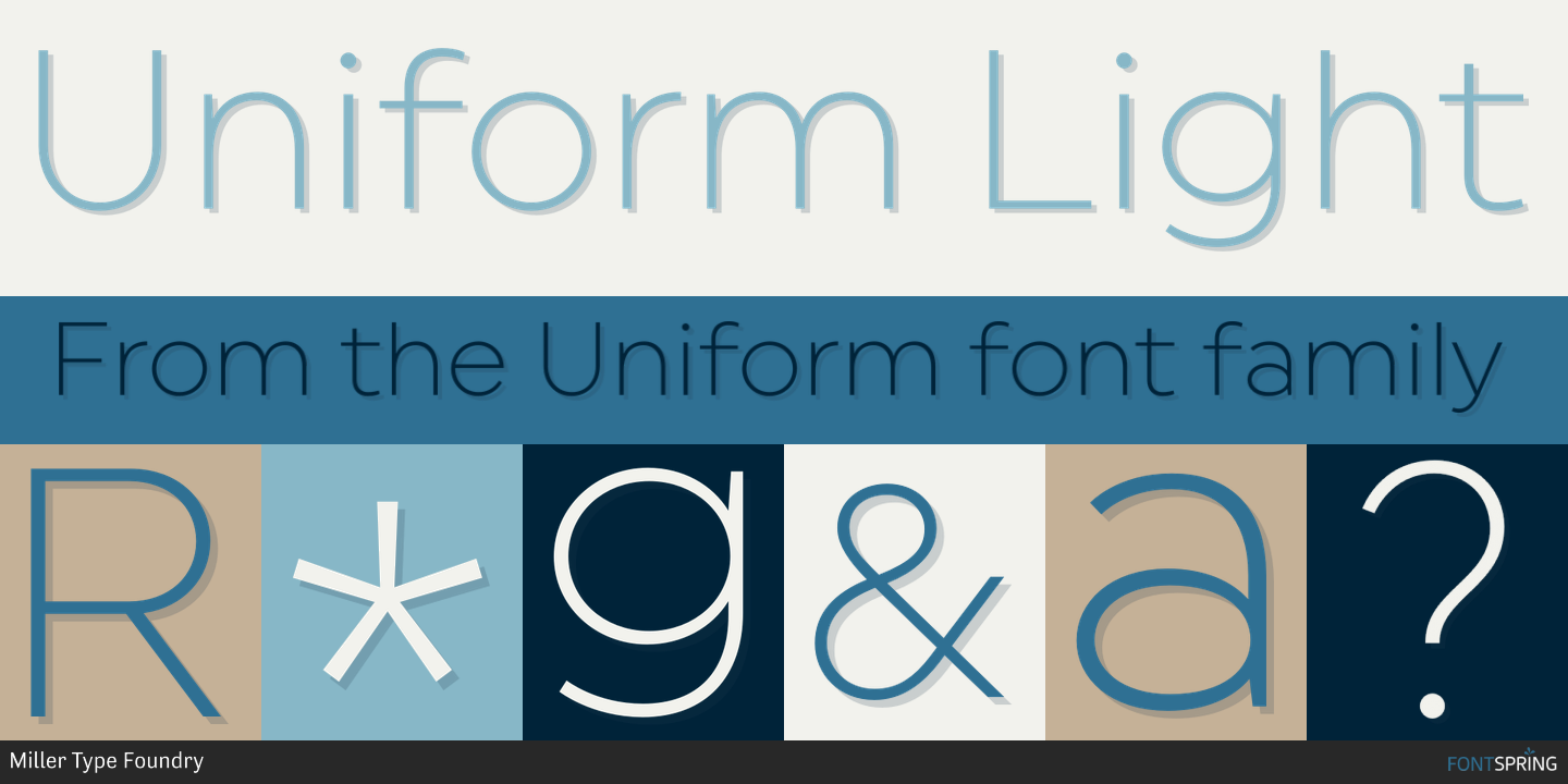 Uniform Regular Width Font