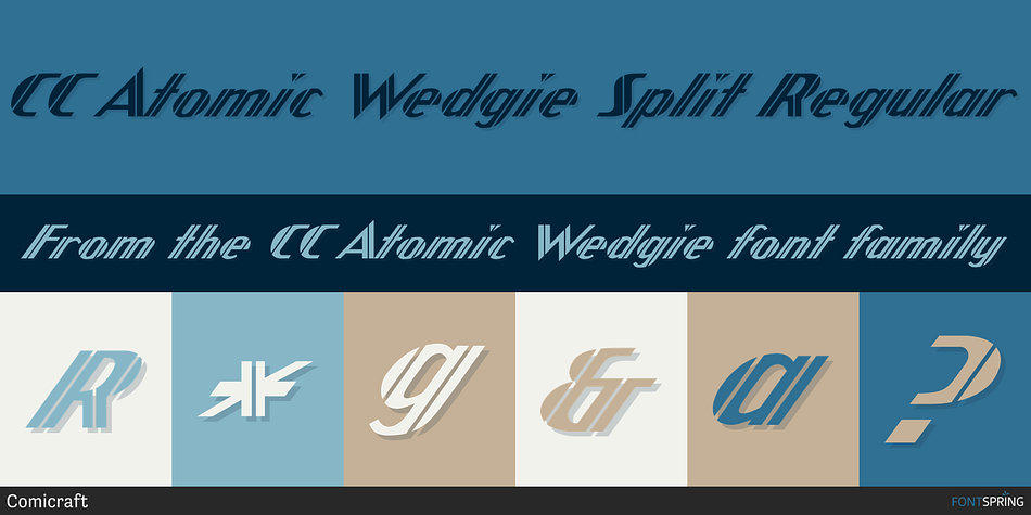 CC Atomic Wedgie Split Regular Font