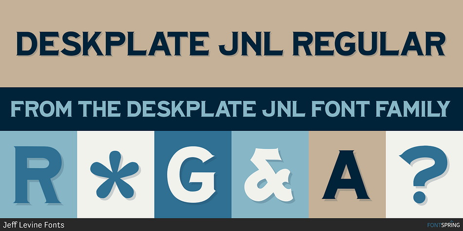 Deskplate JNL Font