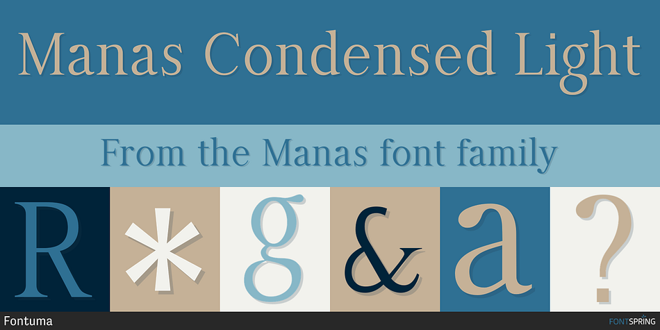 Manas Condensed Light Font