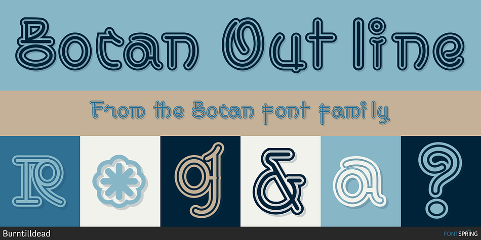 Bocan Outline Font