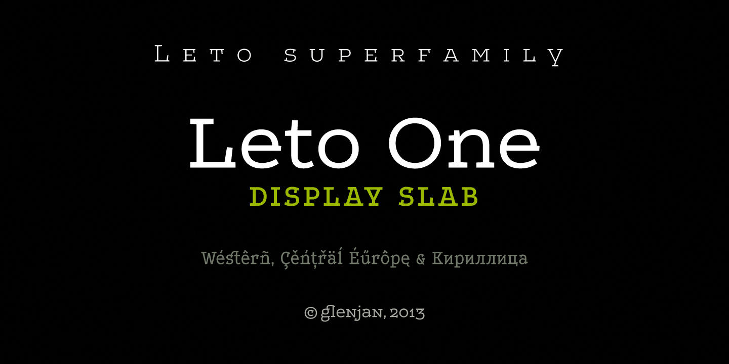 Leto One Font