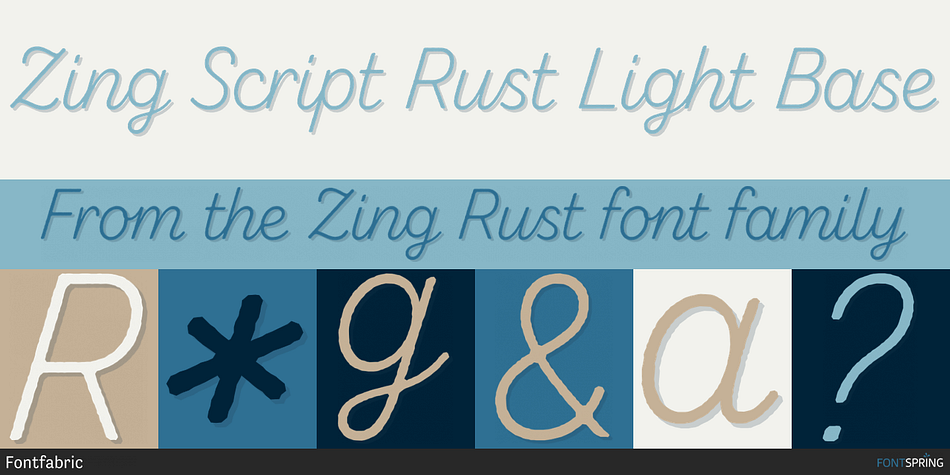 Zing Script Rust Light Base Font