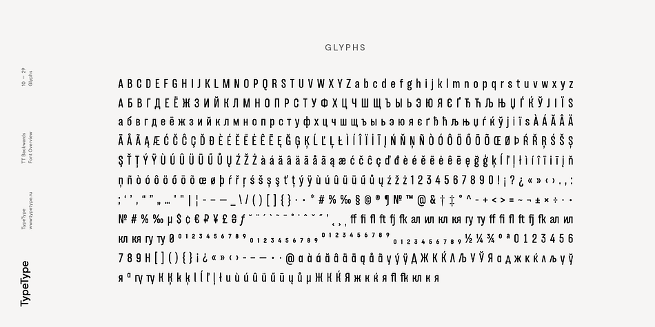 TT Backwards Font