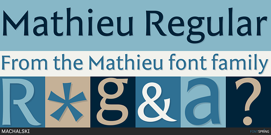 Fonts similar to Mathieu