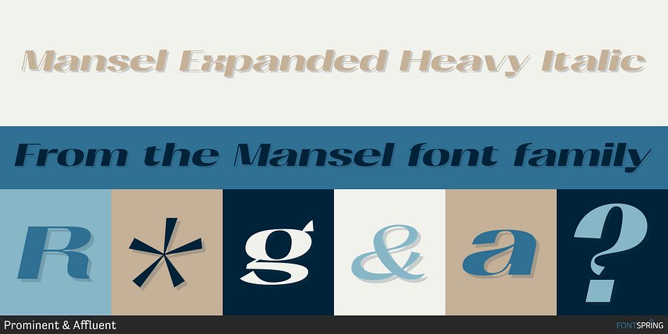 Mansel Expanded Heavy Italic Font
