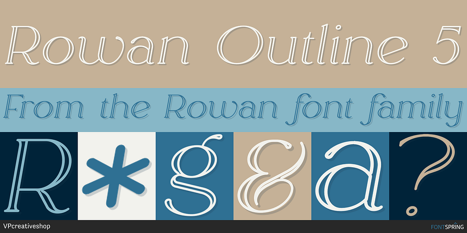 Rowan Outline 5 Font