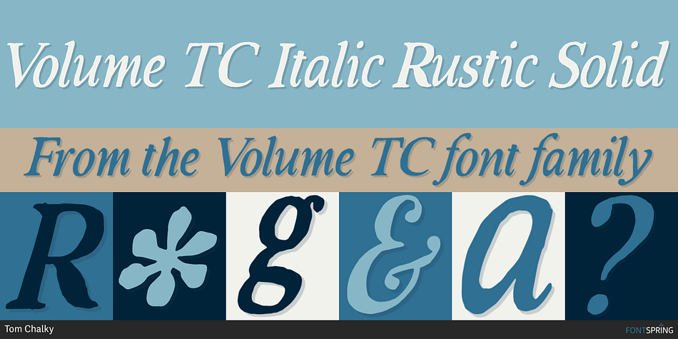 Volume TC Italic Rustic Solid Font