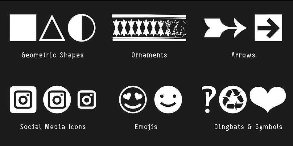 Icons Dingbats Symbols Set Font