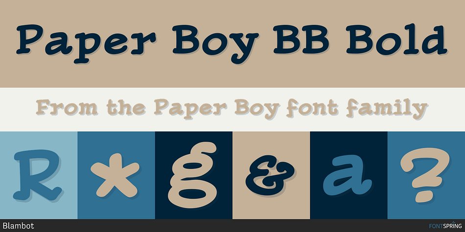 Paper Boy Font | Fontspring