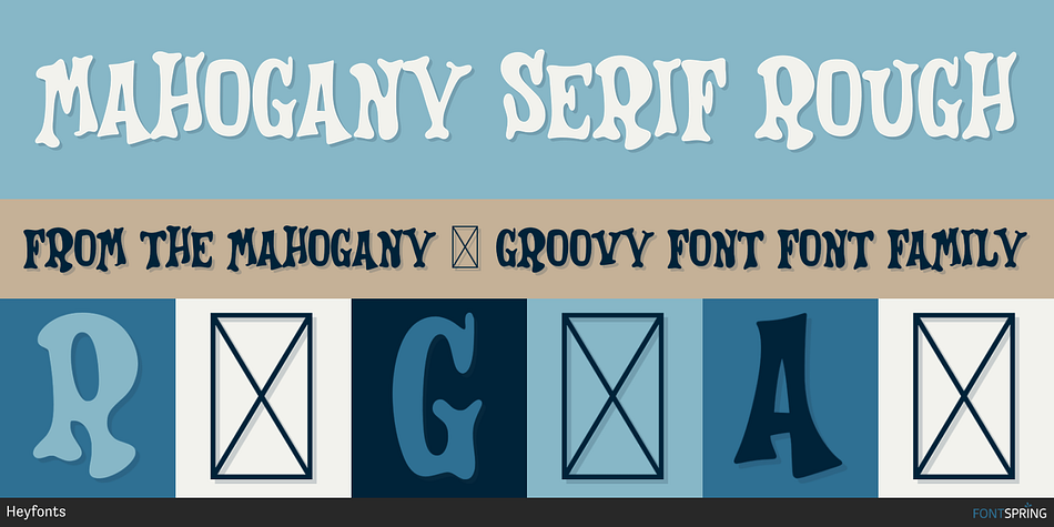 Mahogany Serif Rough Font