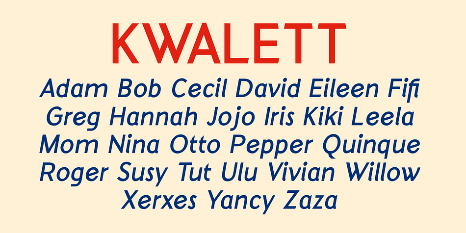 Kwalett Font