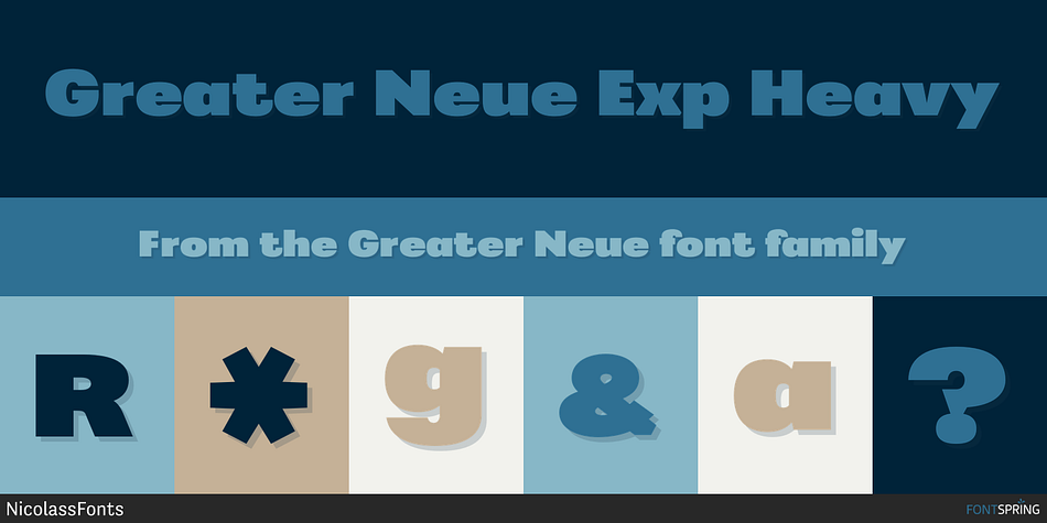 Greater Neue Exp Heavy Font