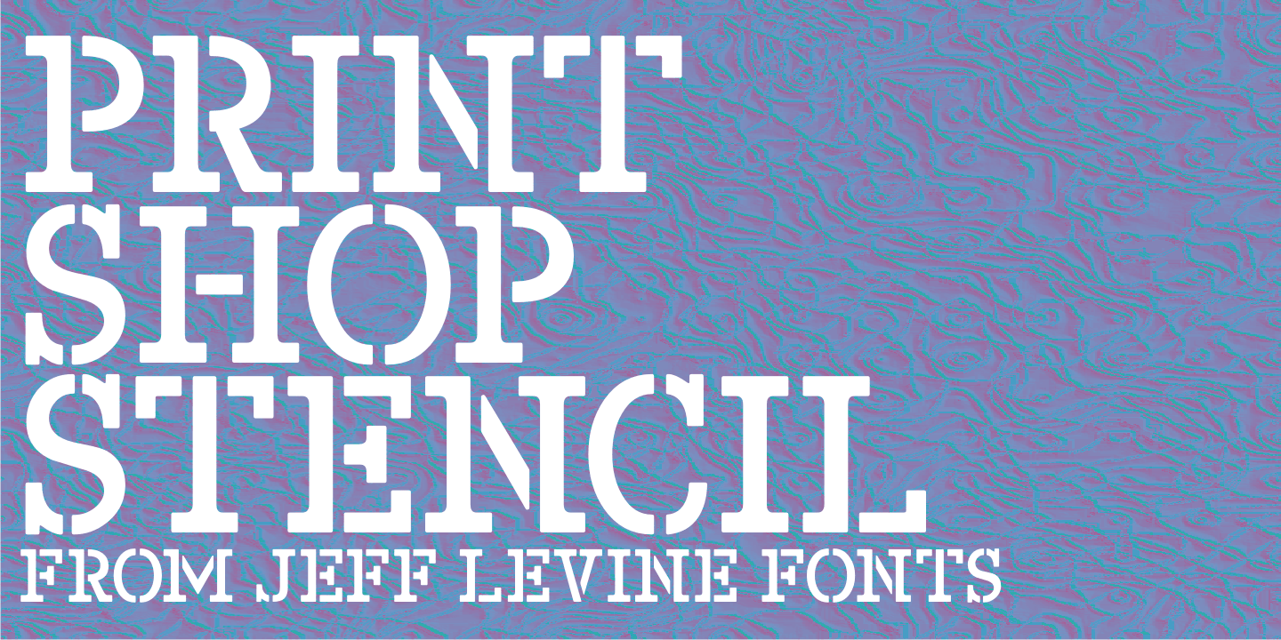Print Shop Stencil JNL Font