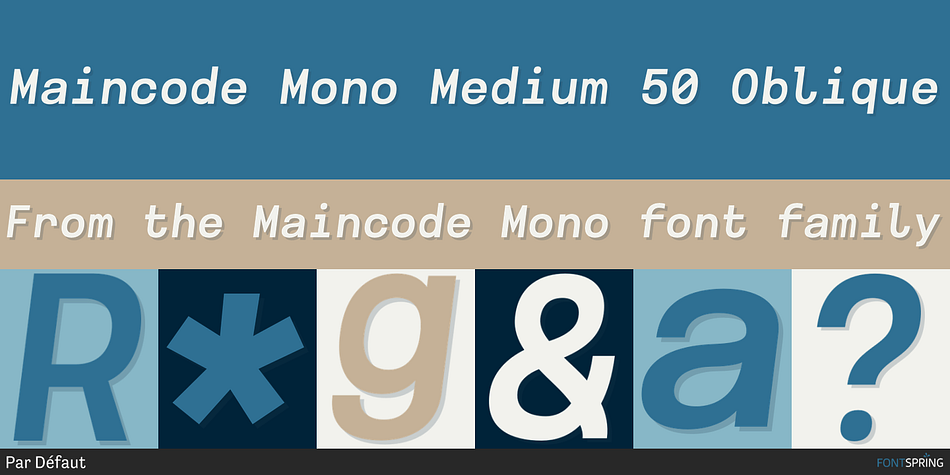 Maincode Mono Medium 50 Oblique Font