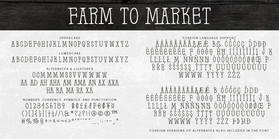 Farm to Market Font