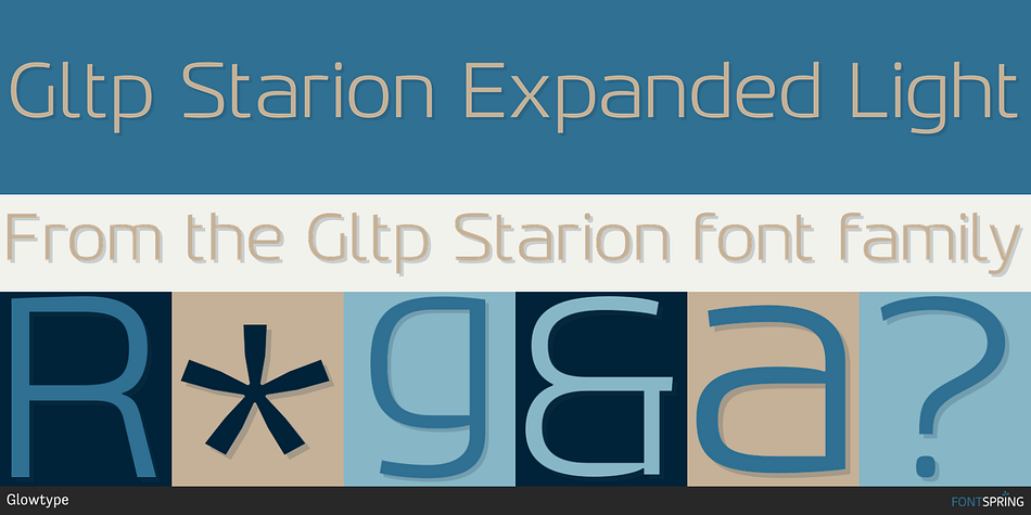 Gltp Starion Expanded Light Font
