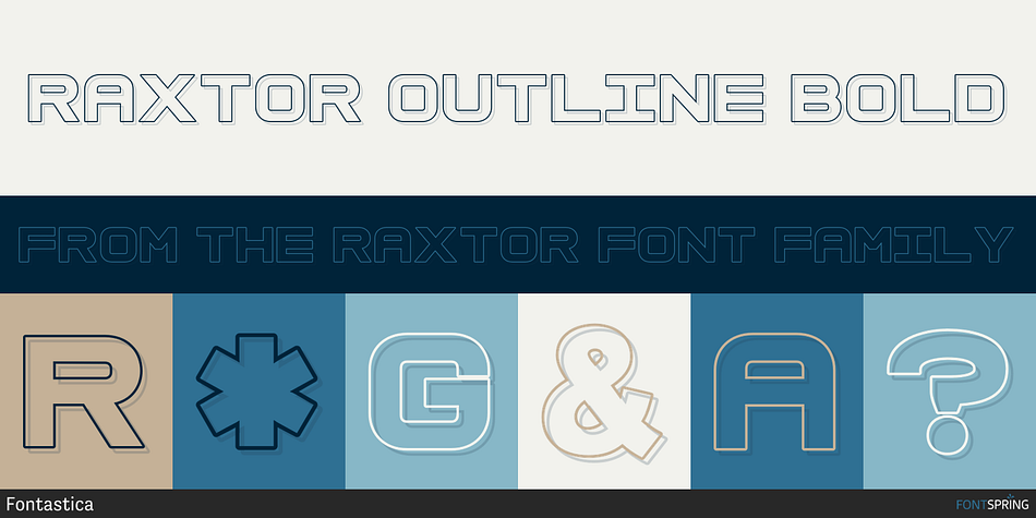 RAXTOR Outline Bold Font