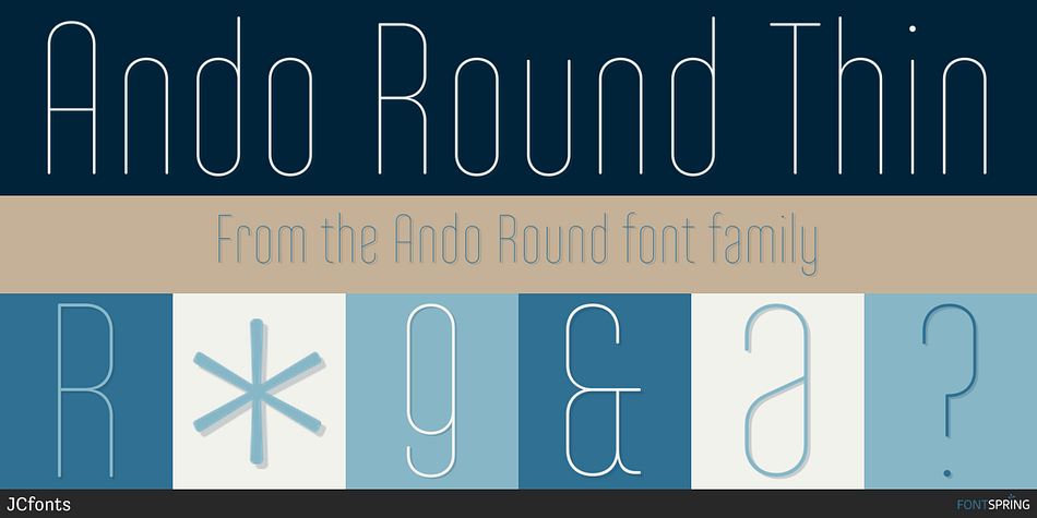 Ando Round Thin Font