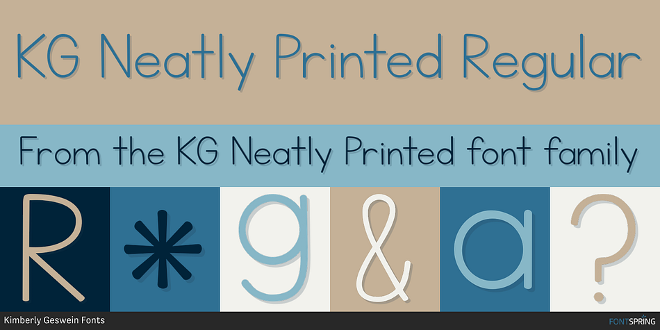 KG Neatly Printed Regular Font