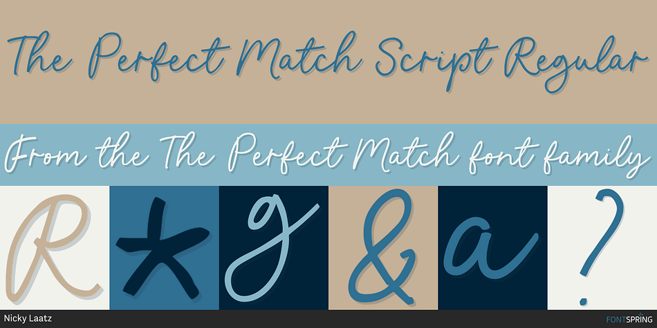The Perfect Match Script Regular Font