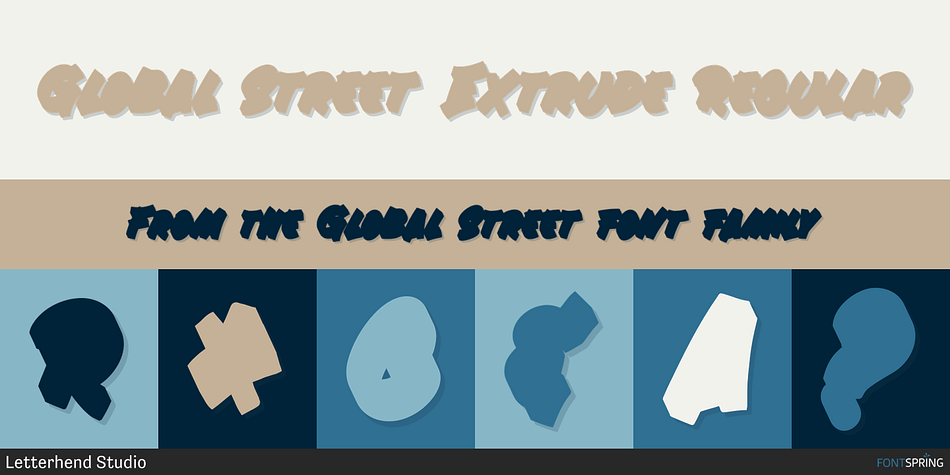 Global Street Extrude Regular Font