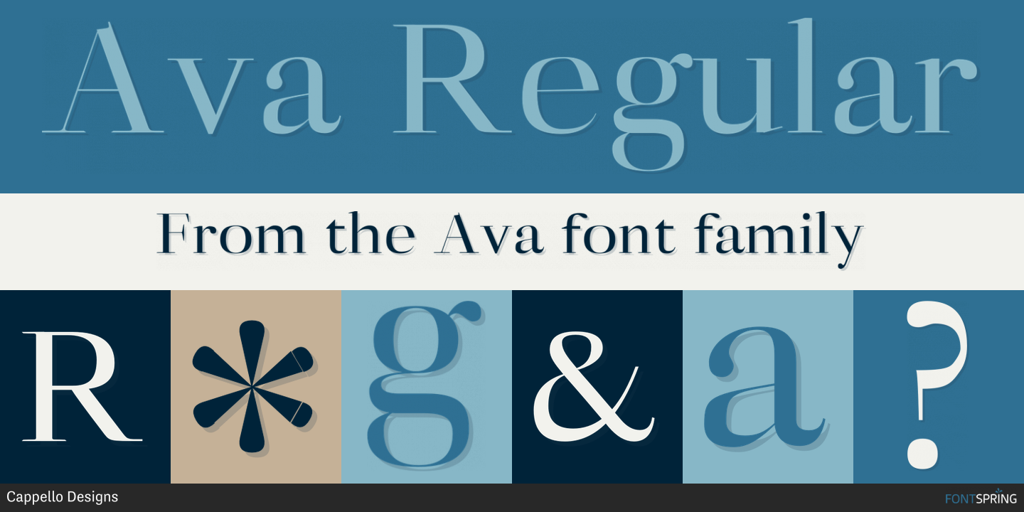 Fonts similar to Ava