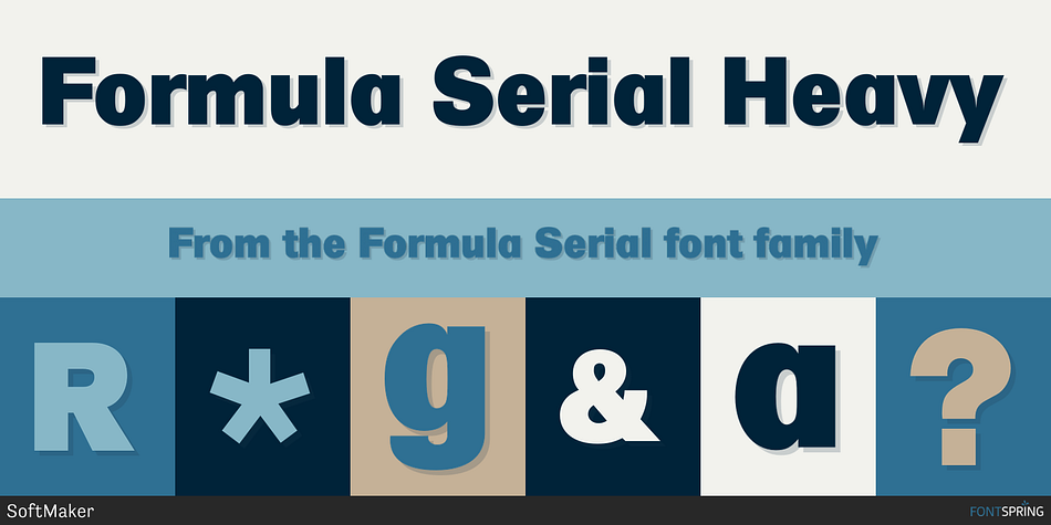 Formula Serial Heavy Font