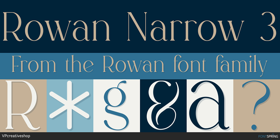 Rowan Narrow 3 Font
