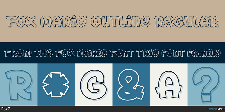 Fox Mario Outline Regular Font
