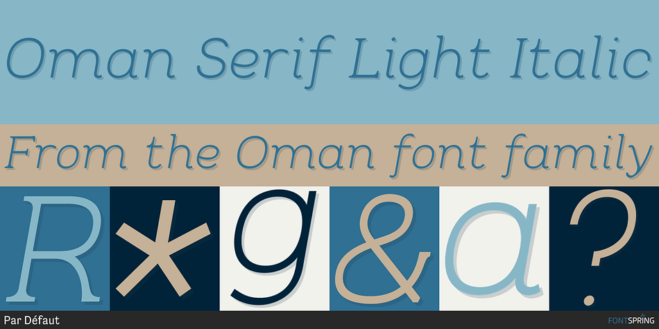 Oman Serif Light Italic Font