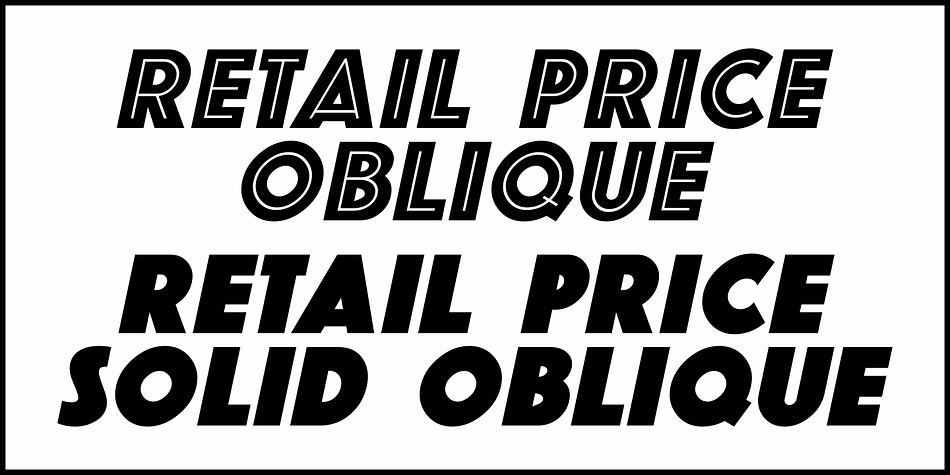 Retail Price JNL Font