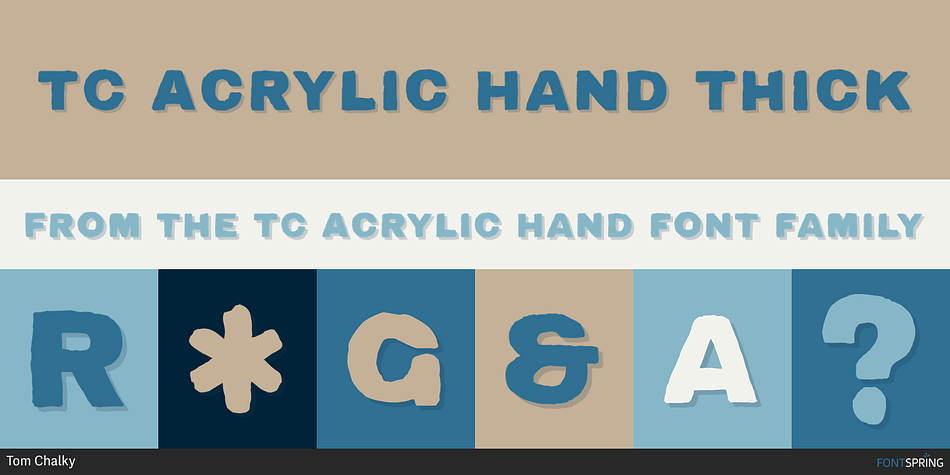 TC Acrylic Hand Thick Font