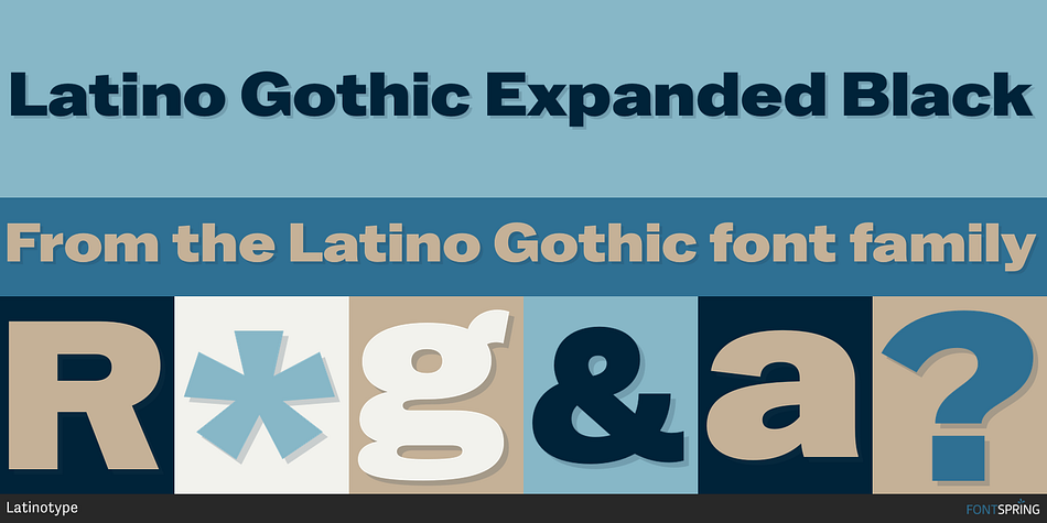 Latino Gothic Expanded Black Font