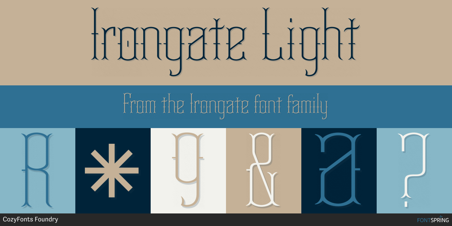 Fonts similar to Irongate